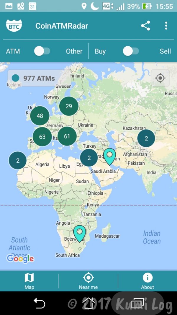 海外でビットコイン（Bitcoin） ATMを探す、Coin ATM Radar｜ビットコイン（Bitcoin）初心者 海外取引記 ...